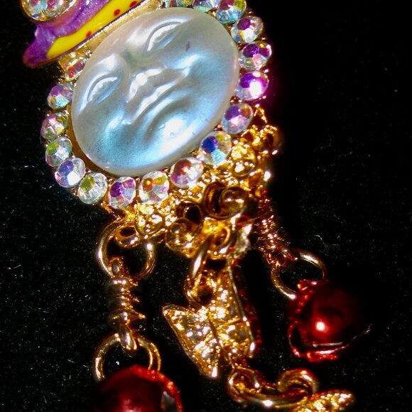 Unbranded | Jewelry | Kirks Folly Lookalike Mad Hatter Moon Brooch In ...